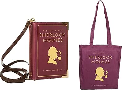 Amazon.com: Well Read Sherlock Holmes Small Book Themed Purse and Tote ...