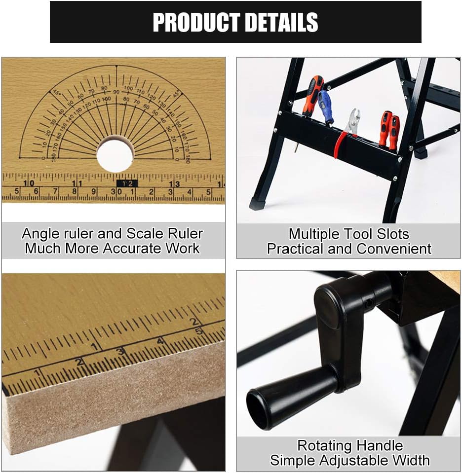 Portable Foldable Workbench Stand, Multifunctional Workshop Work Bench ...