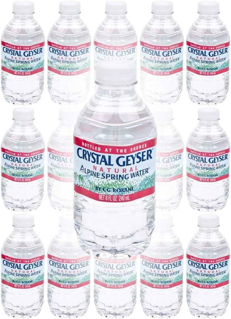 Amazon.com: Crystal Geyser Water, Purified Water, 8 Fl Oz (Pack of 15 ...