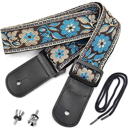 Amazon.com: CLOUDMUSIC Jacquard Weave Style Hawaiian Ukulele Strap ...