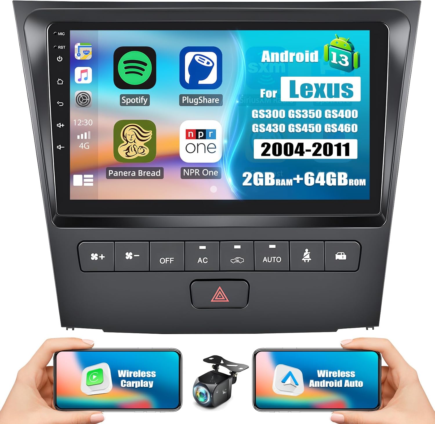 Amazon.com: [2+64G] AMprime Android 13 Car Stereo for Lexus GS300 GS350 ...
