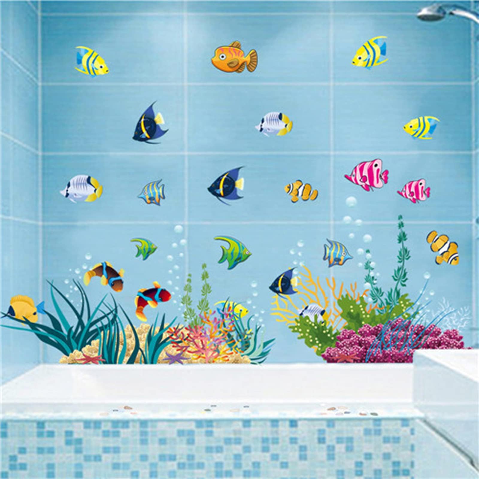 Amazon.com: Ocean Wall Decals, Under The Sea Wall Decals Sea Life Fish ...