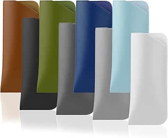 KALIONE 8 Pack Soft PU Leather Eye Glasses Cases Pourch, Portable ...