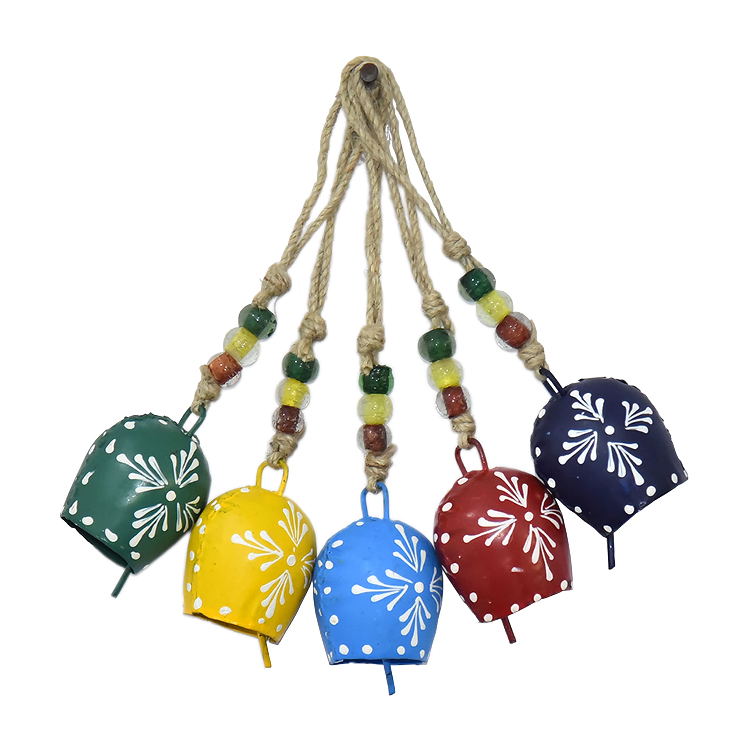 Amazon.com: Vivanta Handmade Metal Bells – Set of 5 (7cm) Hanging Cow ...