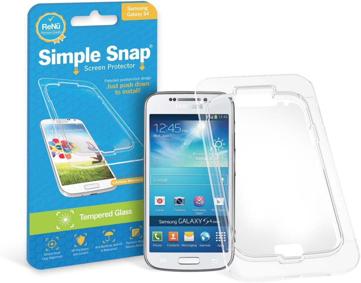 Amazon.com: Simple Snap Tempered Glass Screen Protector for Samsung ...
