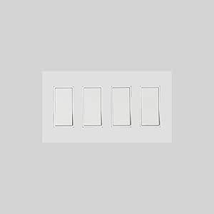 Smoothline Flush-Mount Wall Plate System for Drywall, 4-Gang, White ...