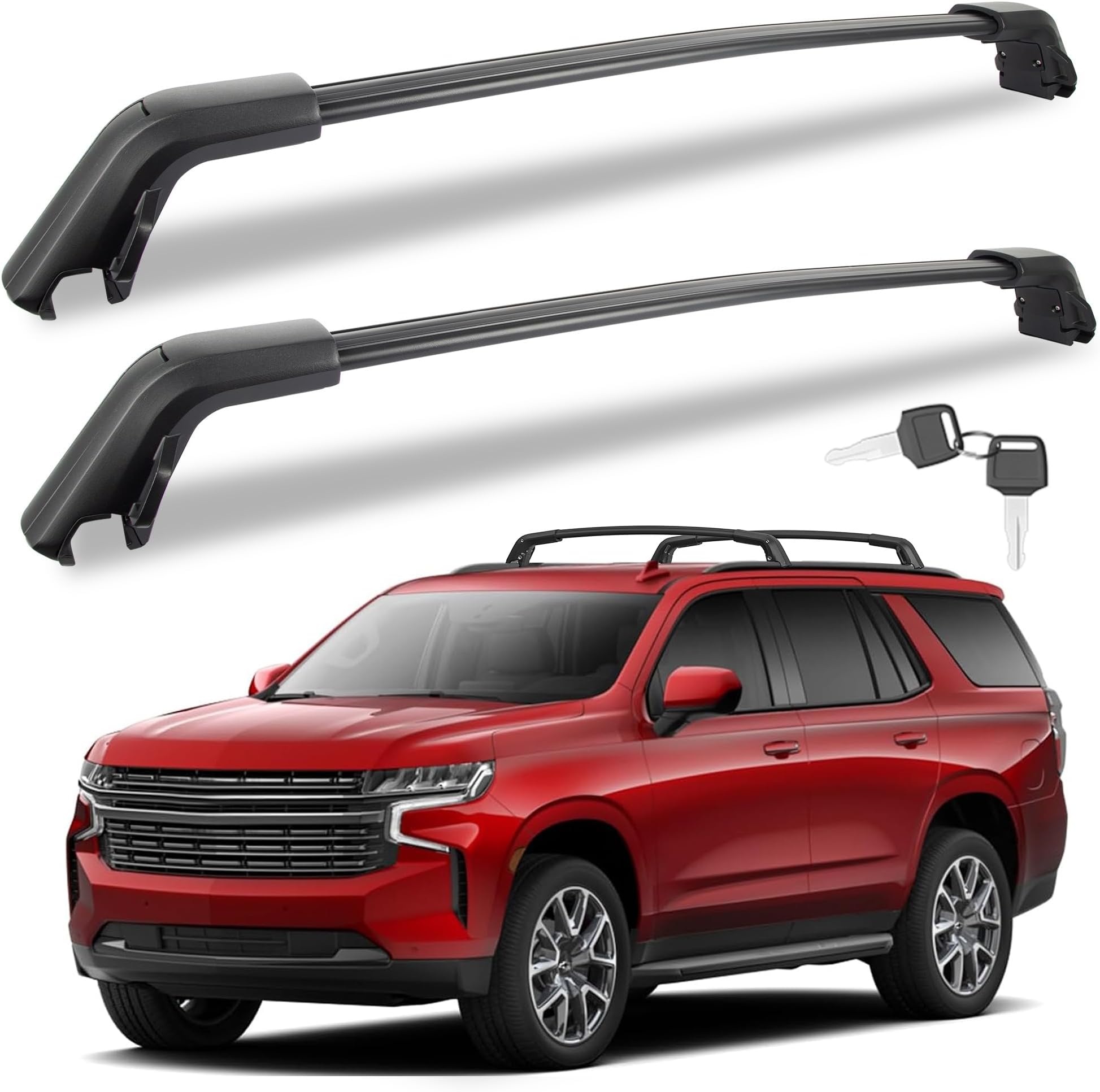 Amazon.com: Heavy Duty 400lbs Aluminum Roof Rack Cross Bars Compatible ...