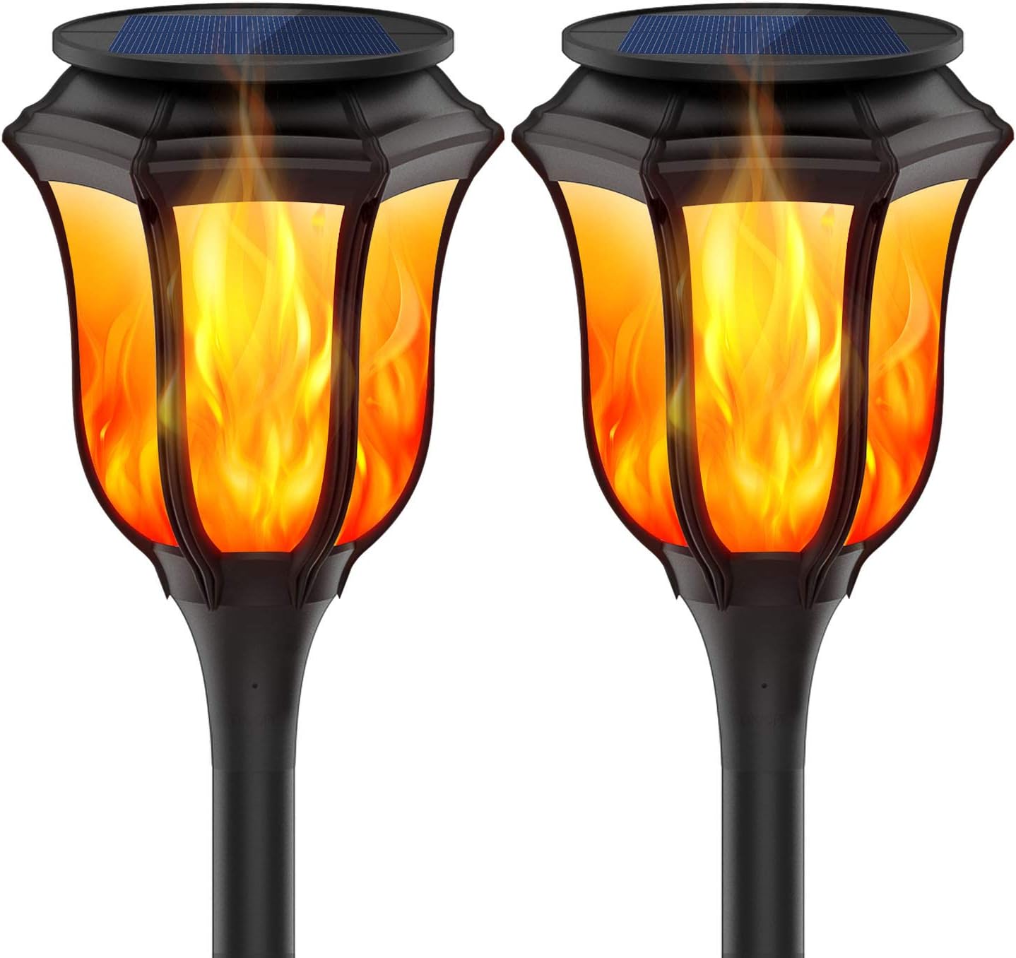 BMERES Tdbest Solar Torch Light Outdoor Waterproof Solar Flame Light ...