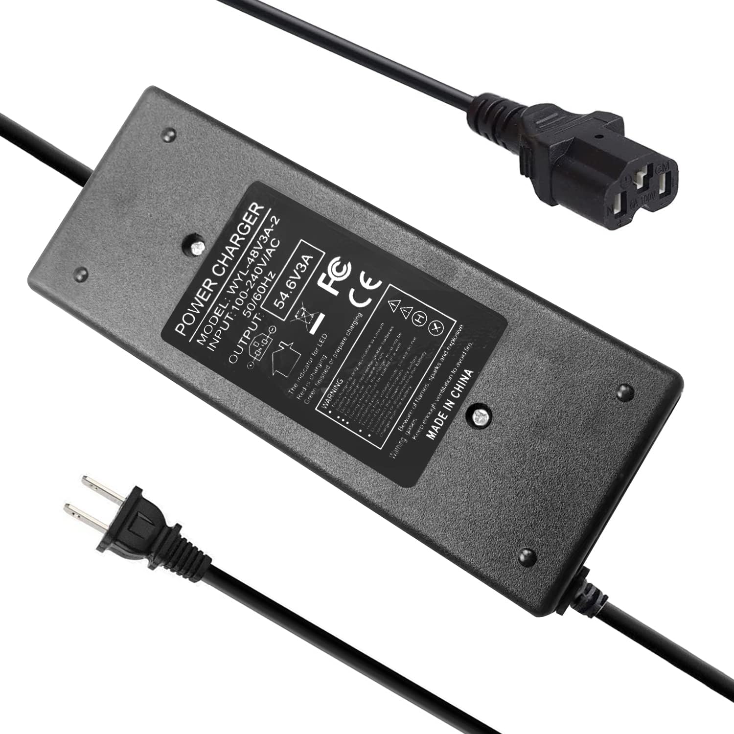 Amazon.com: 54.6V 2A Charger for 48V Lithium Battery Compatible with ...