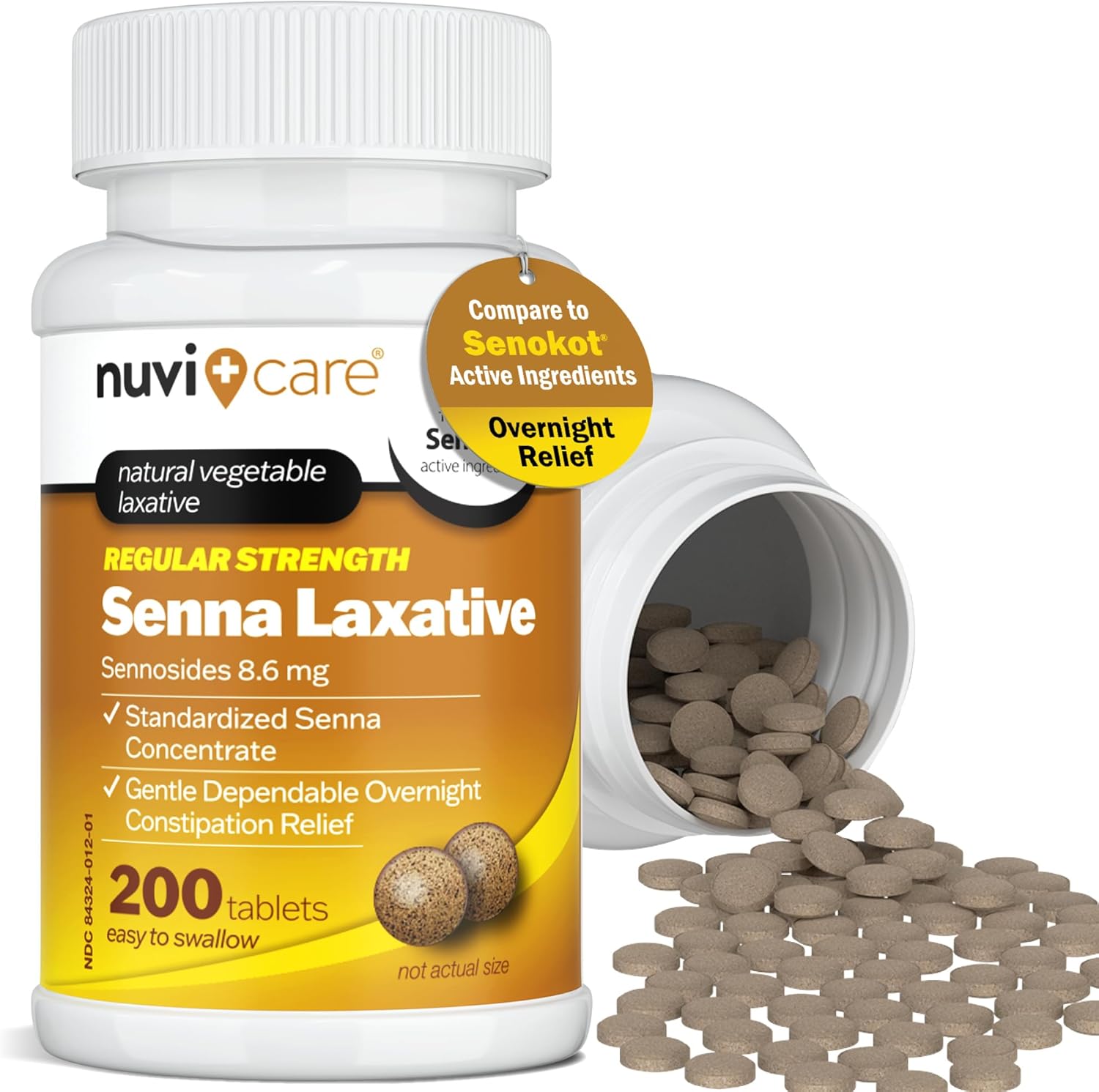 Amazon.com: NUVICARE Senna Laxative Tablets 8.6 mg – Natural Senna Leaf ...