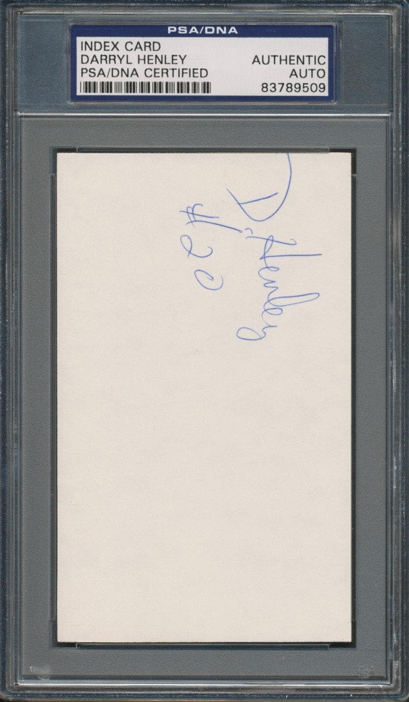 Darryl Henley Index Card Certified Authentic Auto Autograph Signed ...