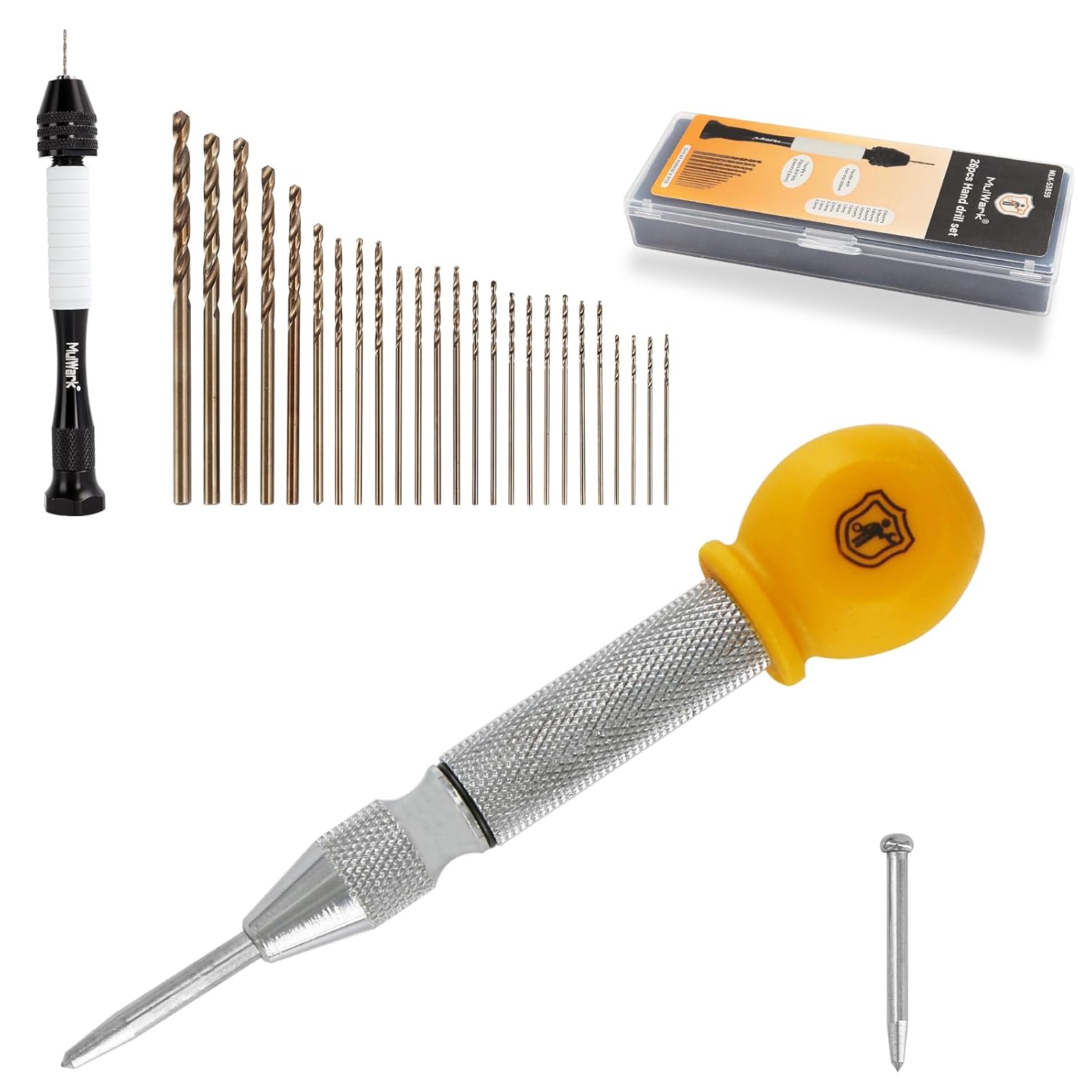 Amazon.com: Mulwark 25 Pcs Precision Pin Vise Hand Drill Set and 5 ...