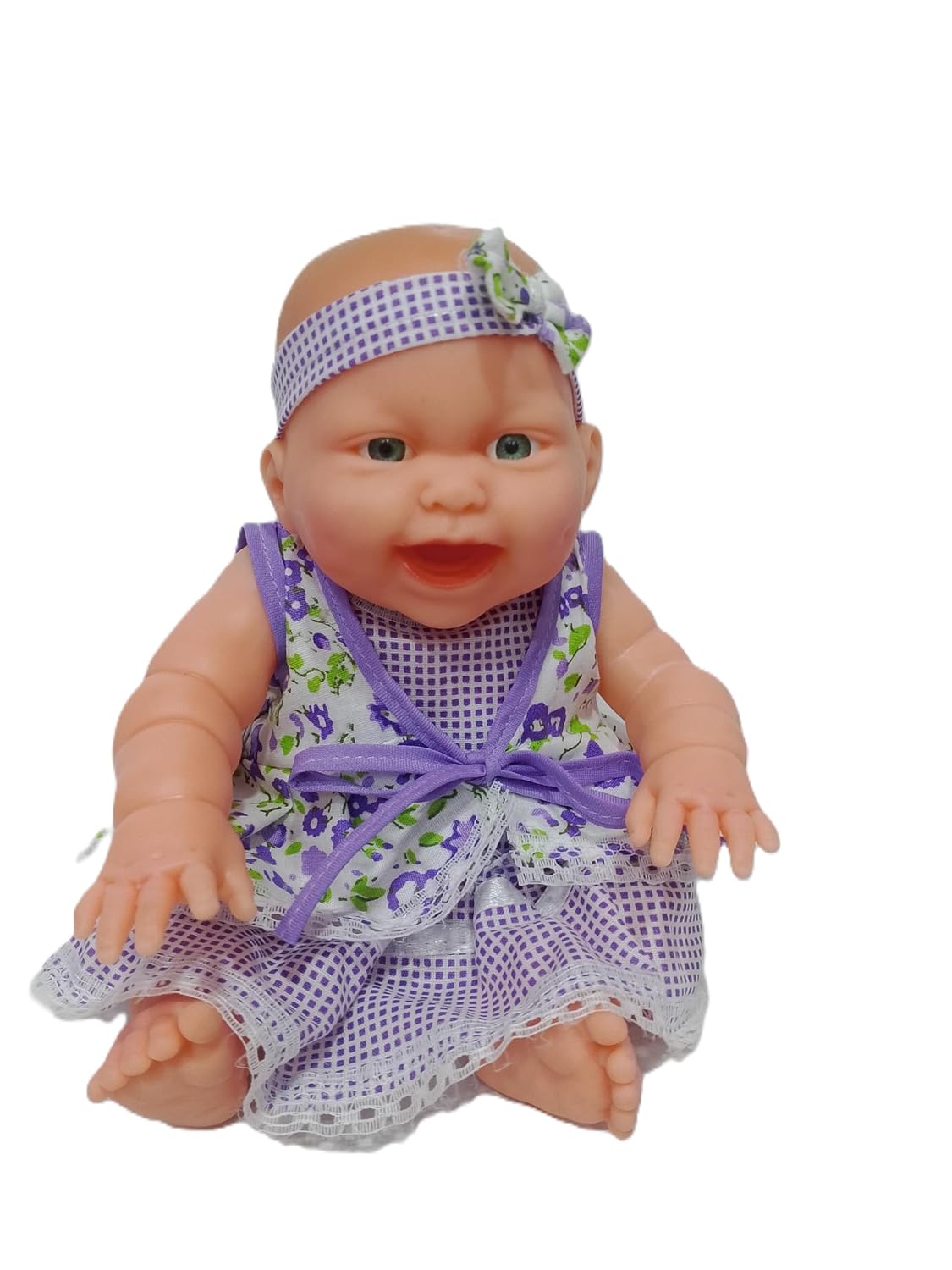 Pink Floral Frock Dress Baby Doll with Rotatable Arms & Legs, Full ...