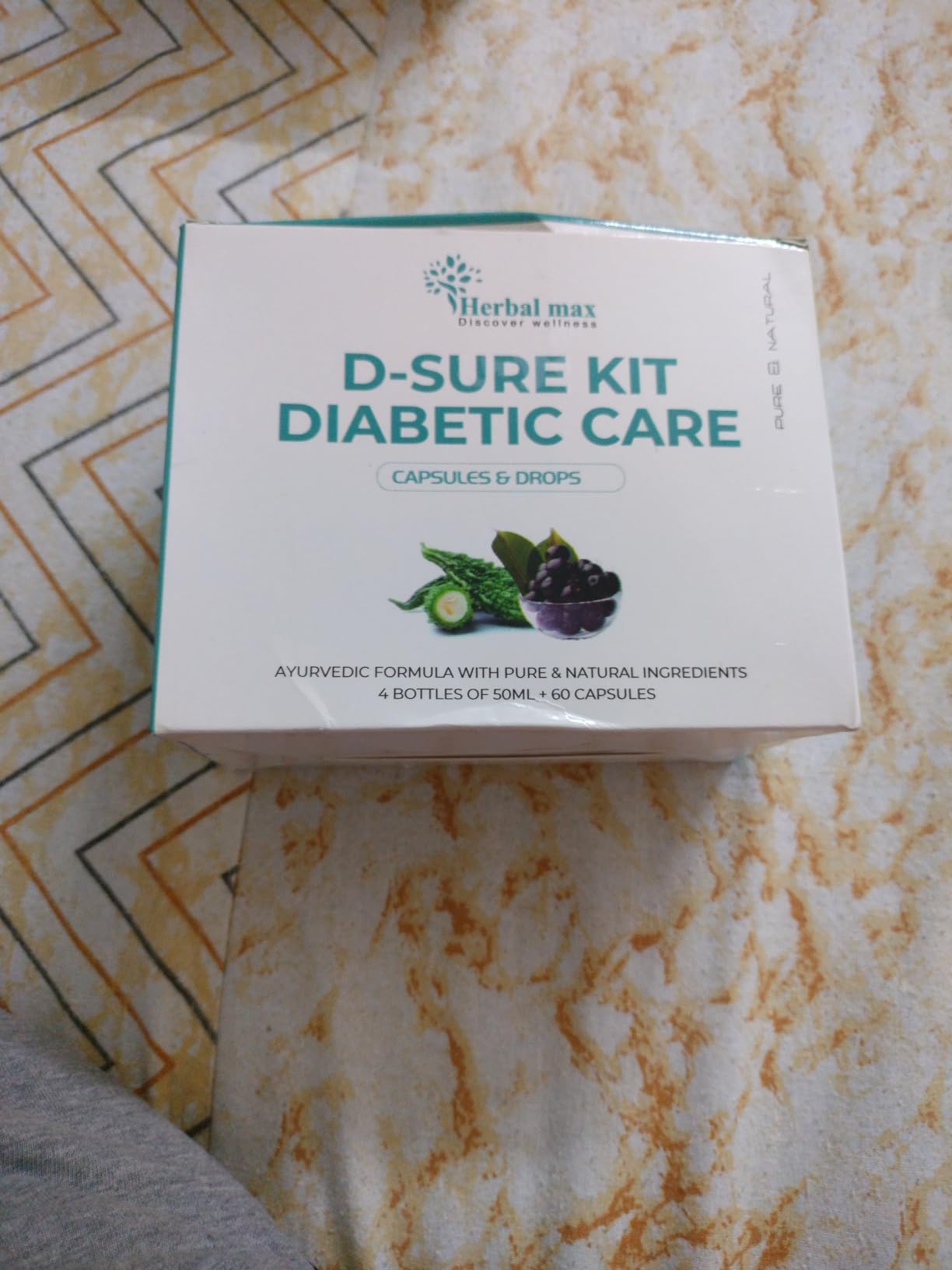 Buy Herbal max D- Sure Kit Diabetic Care Capsule & Drops Ayurvedic ...