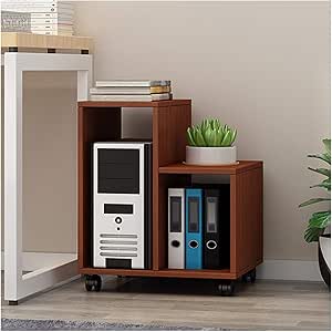 Amazon.co.jp: Computer Stands Wooden CPU Holder Storage Rack Under The ...