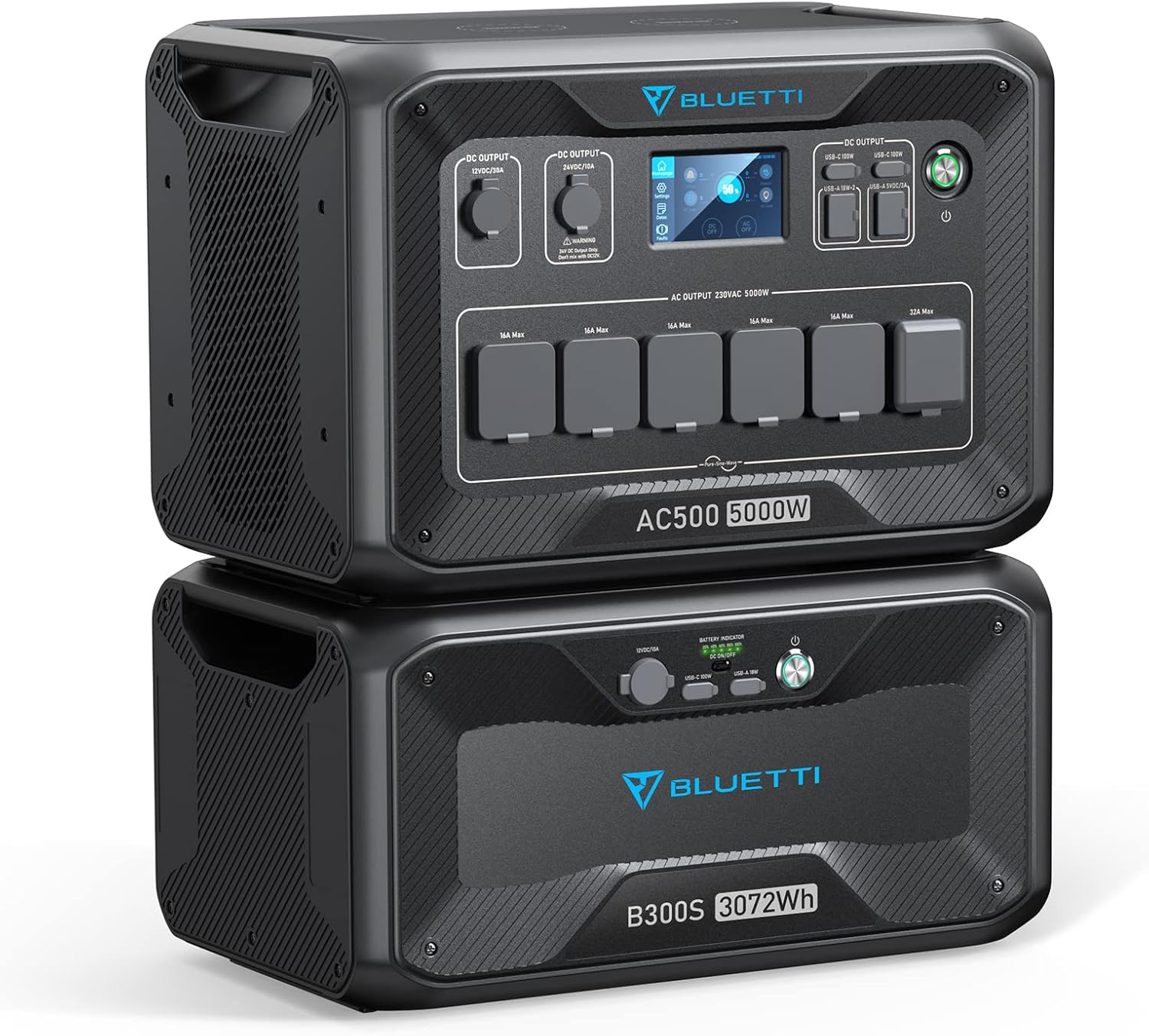 BLUETTI Power Station AC500 & B300K Expansion Battery, Works with Alexa ...