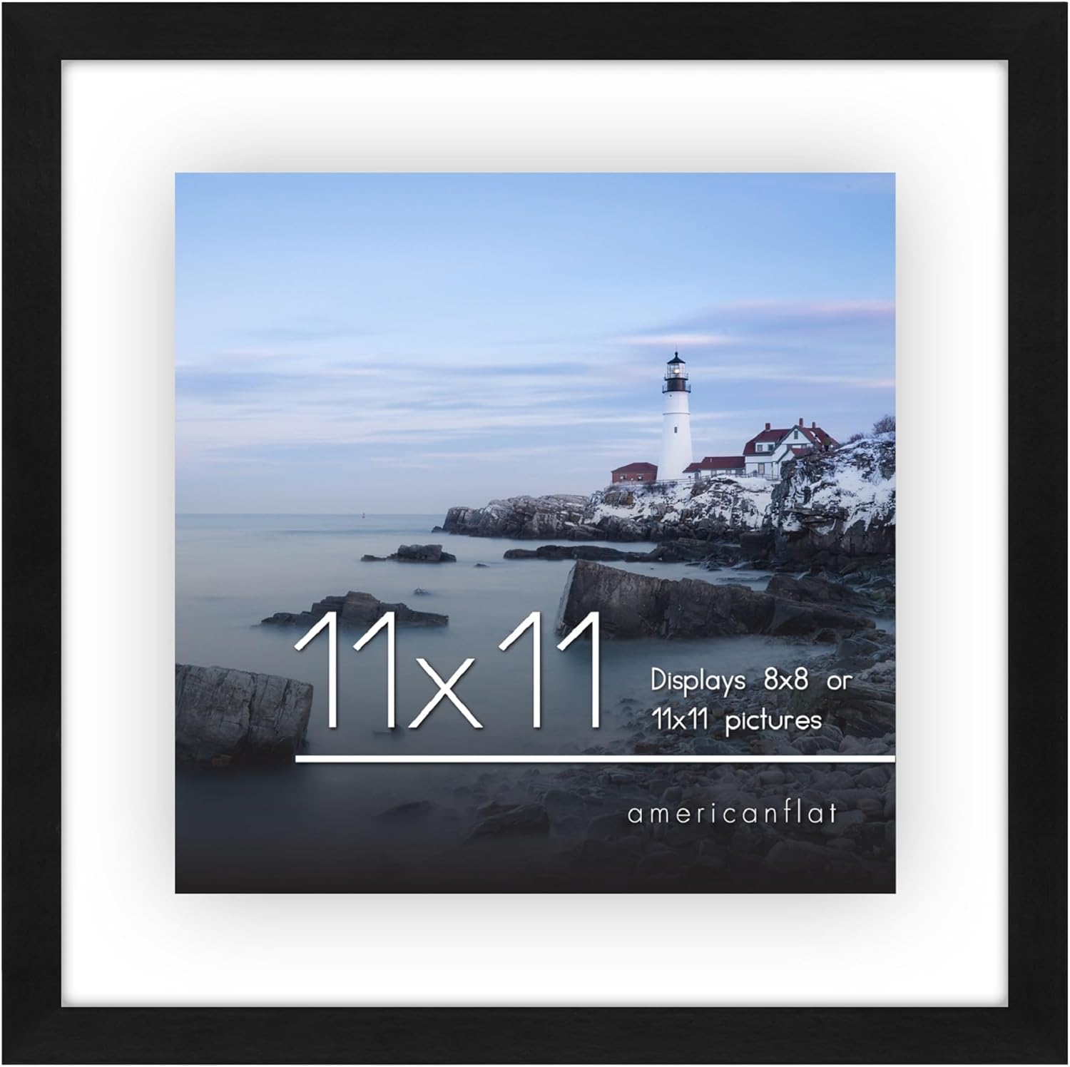 Amazon.com - Americanflat 11x11 Floating Picture Frame with Polished ...