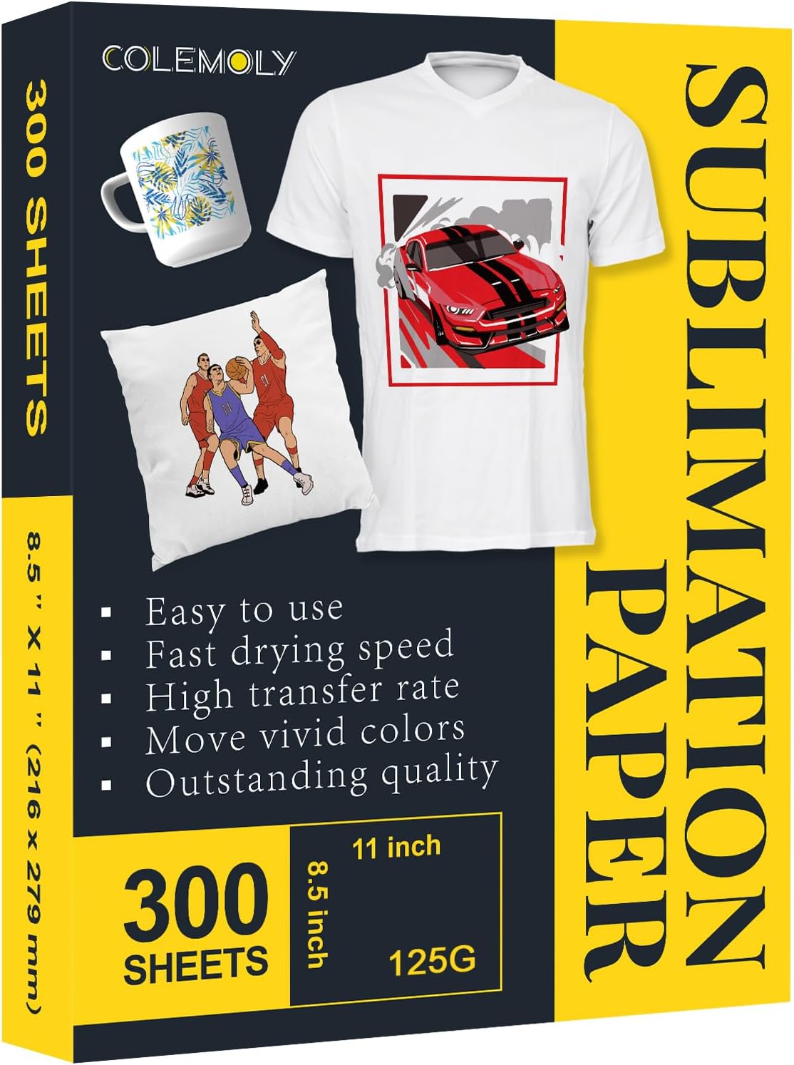 Amazon.com: Dynta Sublimation Paper 8.5x14, 160 Sheets 125g Heat ...