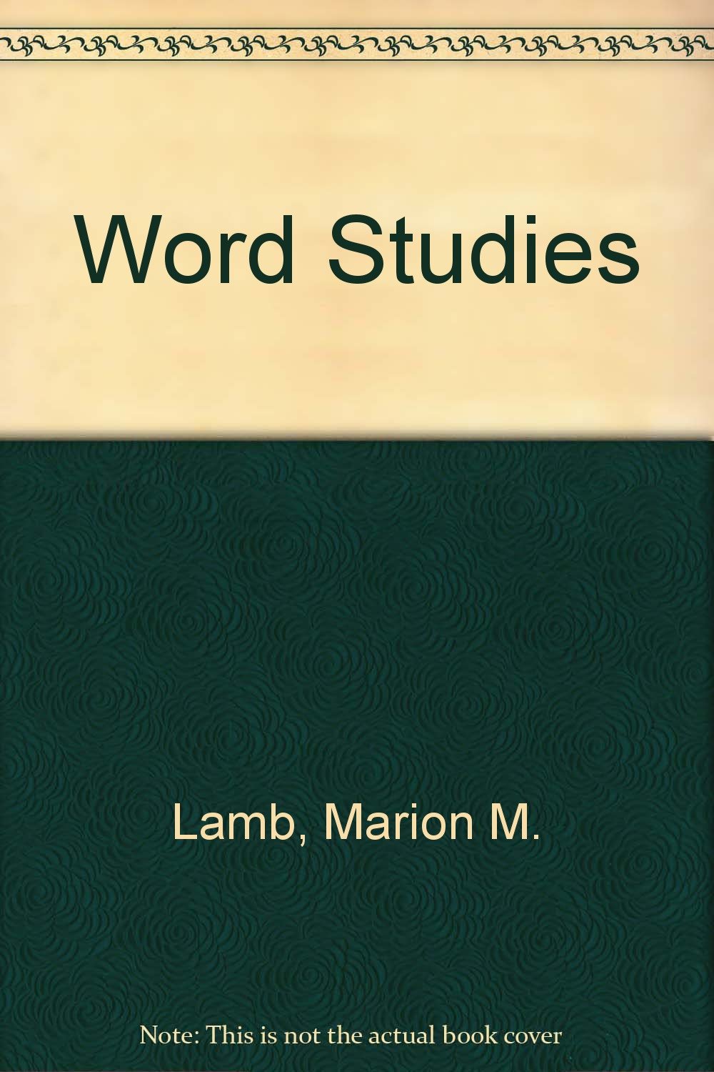 Word Studies: Lamb, Marion M., Perry, Devern J.: 9780538058131: Amazon ...
