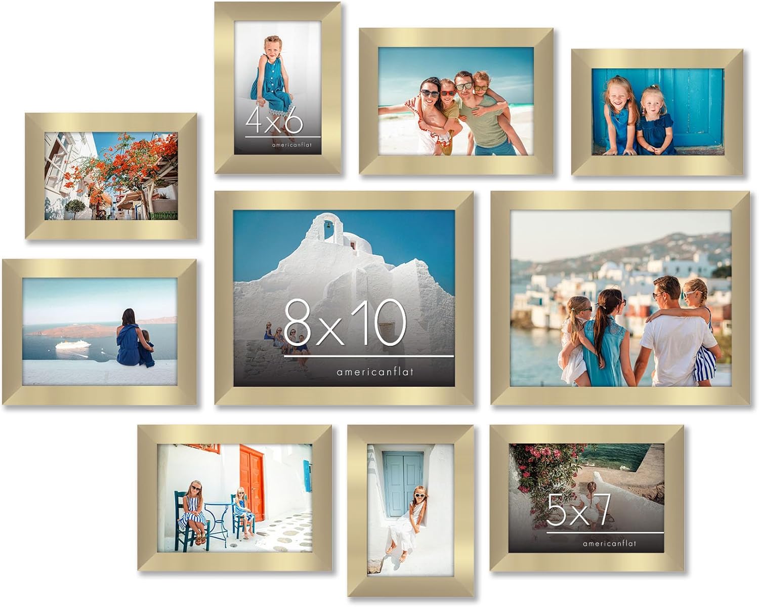 Amazon.com - Americanflat Set of 10 Picture Frames with Shatter ...