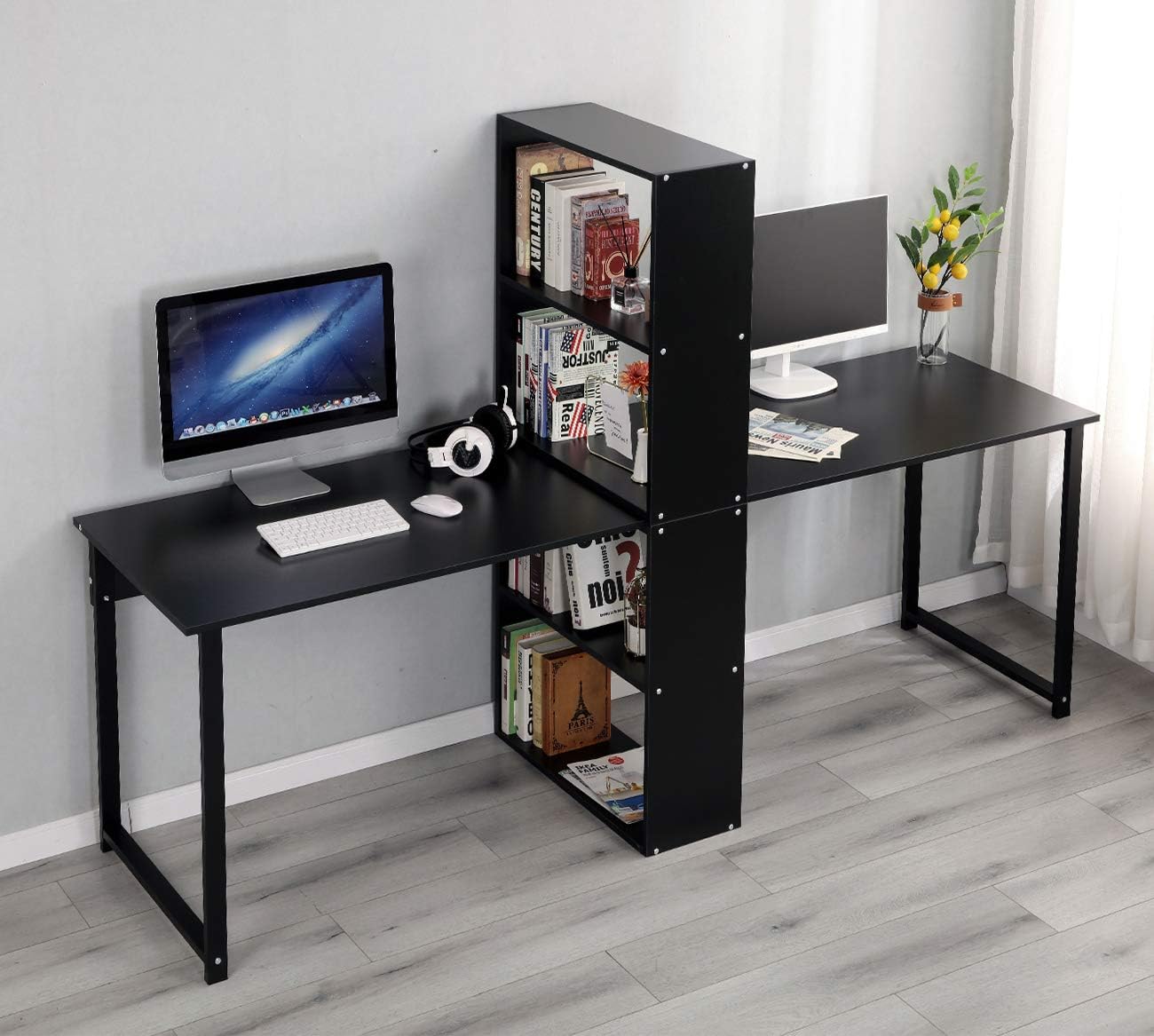 Amazon.com: SDHYL 2-Person Large 88" Home Office Desk, Double Computer ...