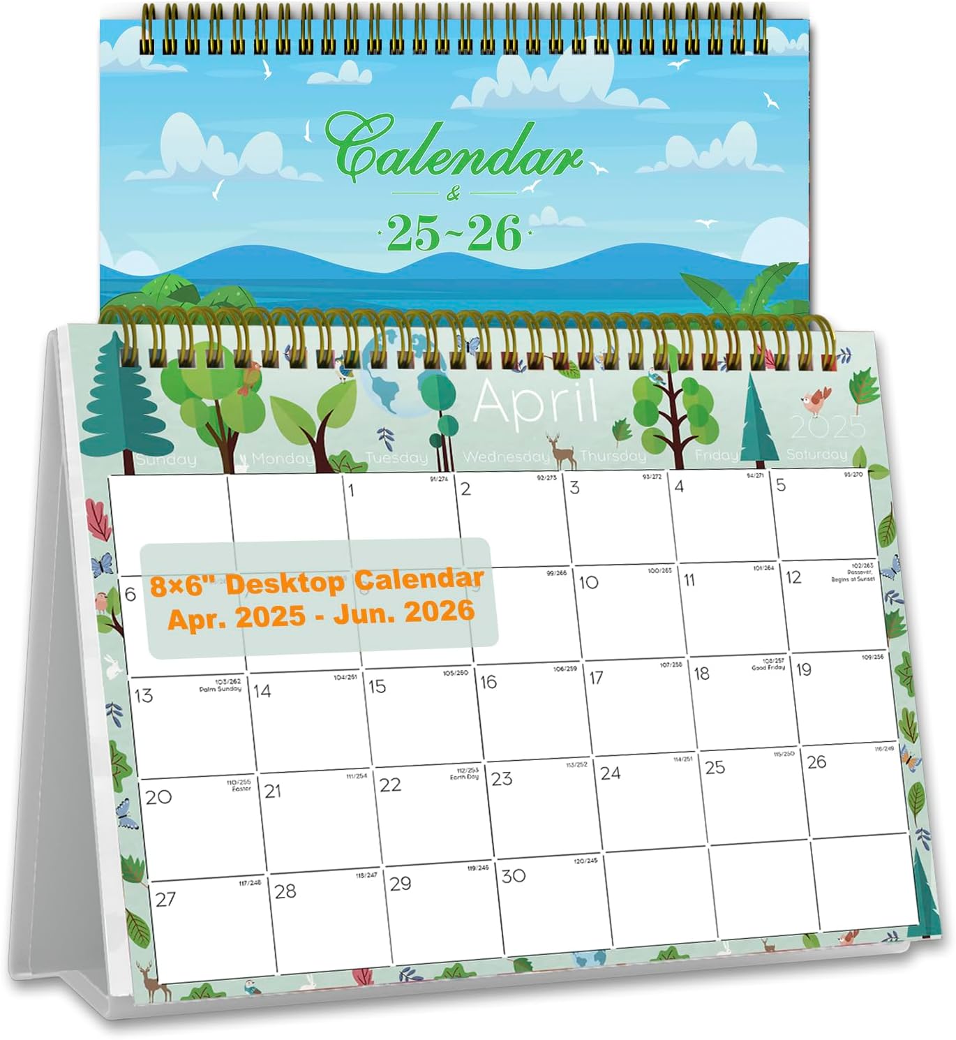 Amazon.com : Hadley Designs Small Desk Calendar 2025 – Compact 6x8 ...