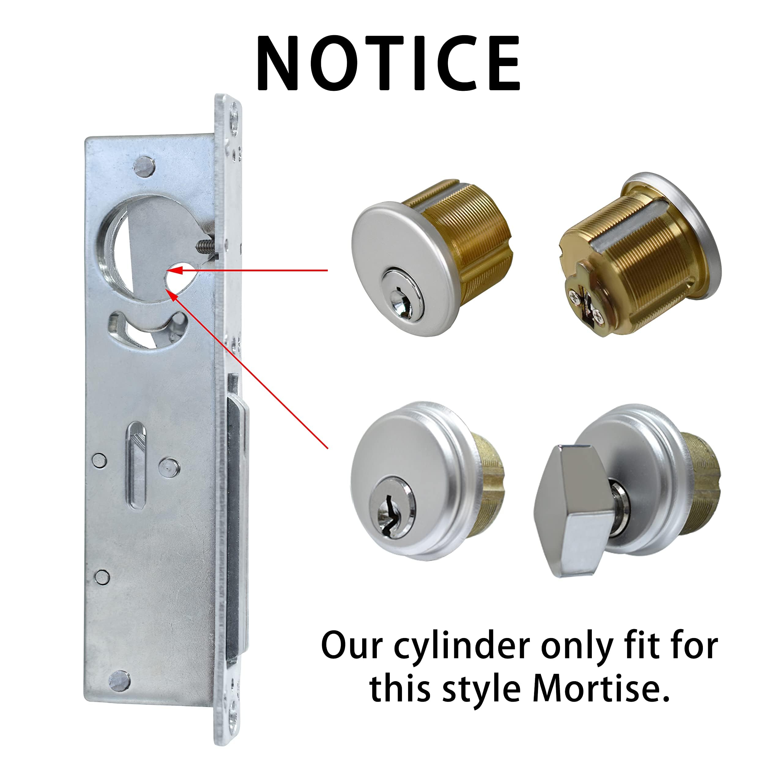 Snapklik.com : AIsecure Storefront Door Lock Mortise Cylinder Brass ...