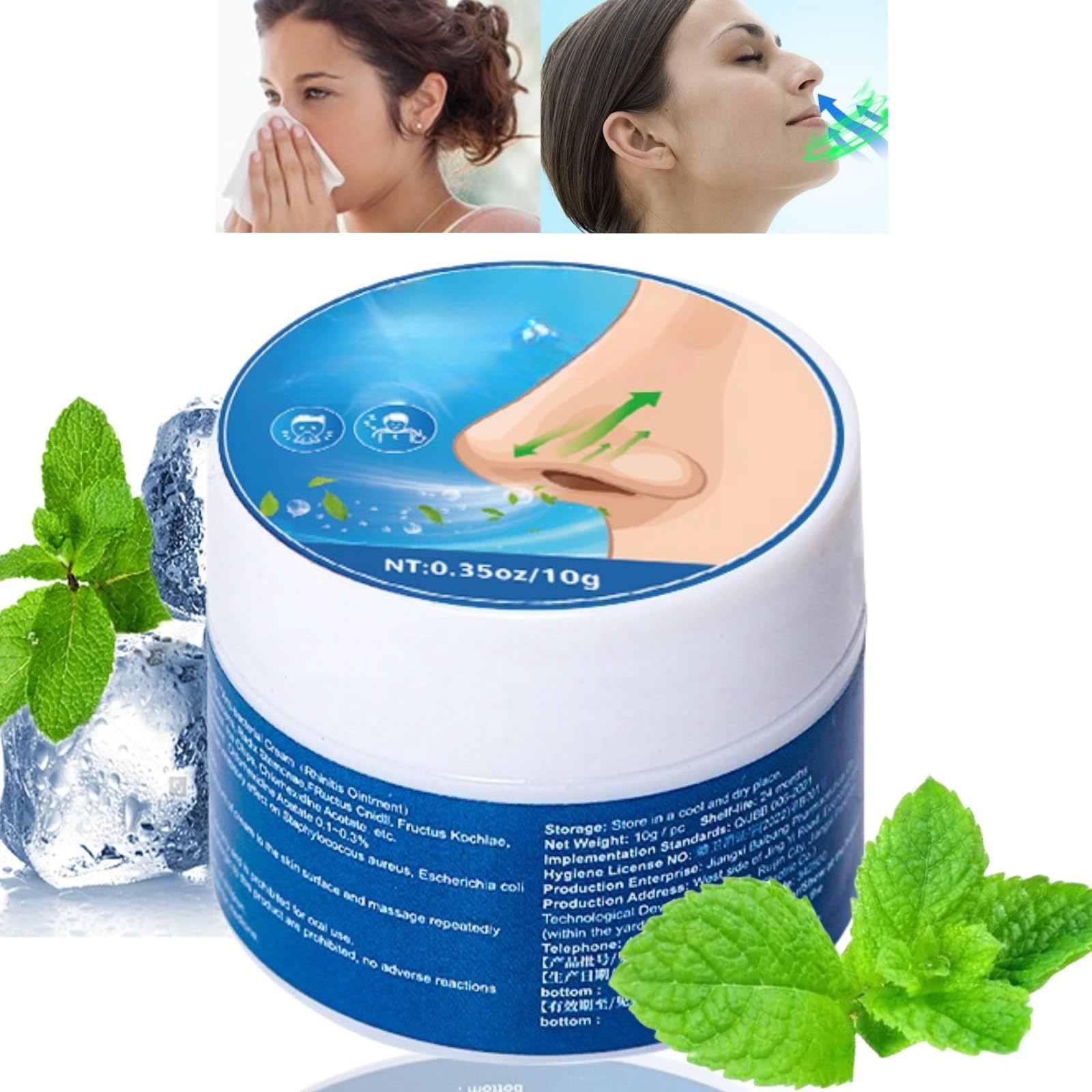 Buy 10g Nasal Moisturizer,Natural & Safe Soothing Nasal Cream for Nose ...