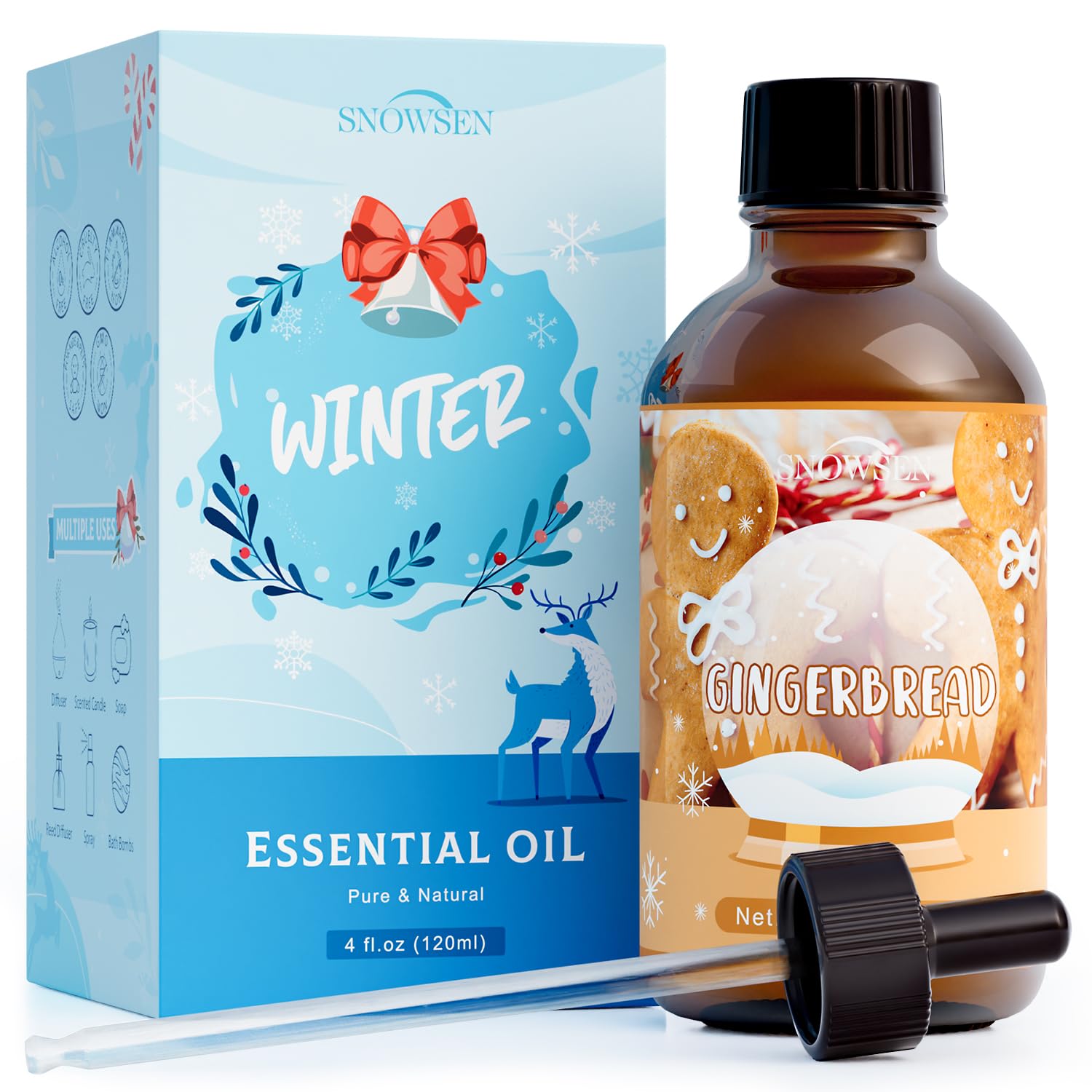 Gingerbread Fragrance Oil, SNOWSEN Strong Scented Gingerbread Essential ...