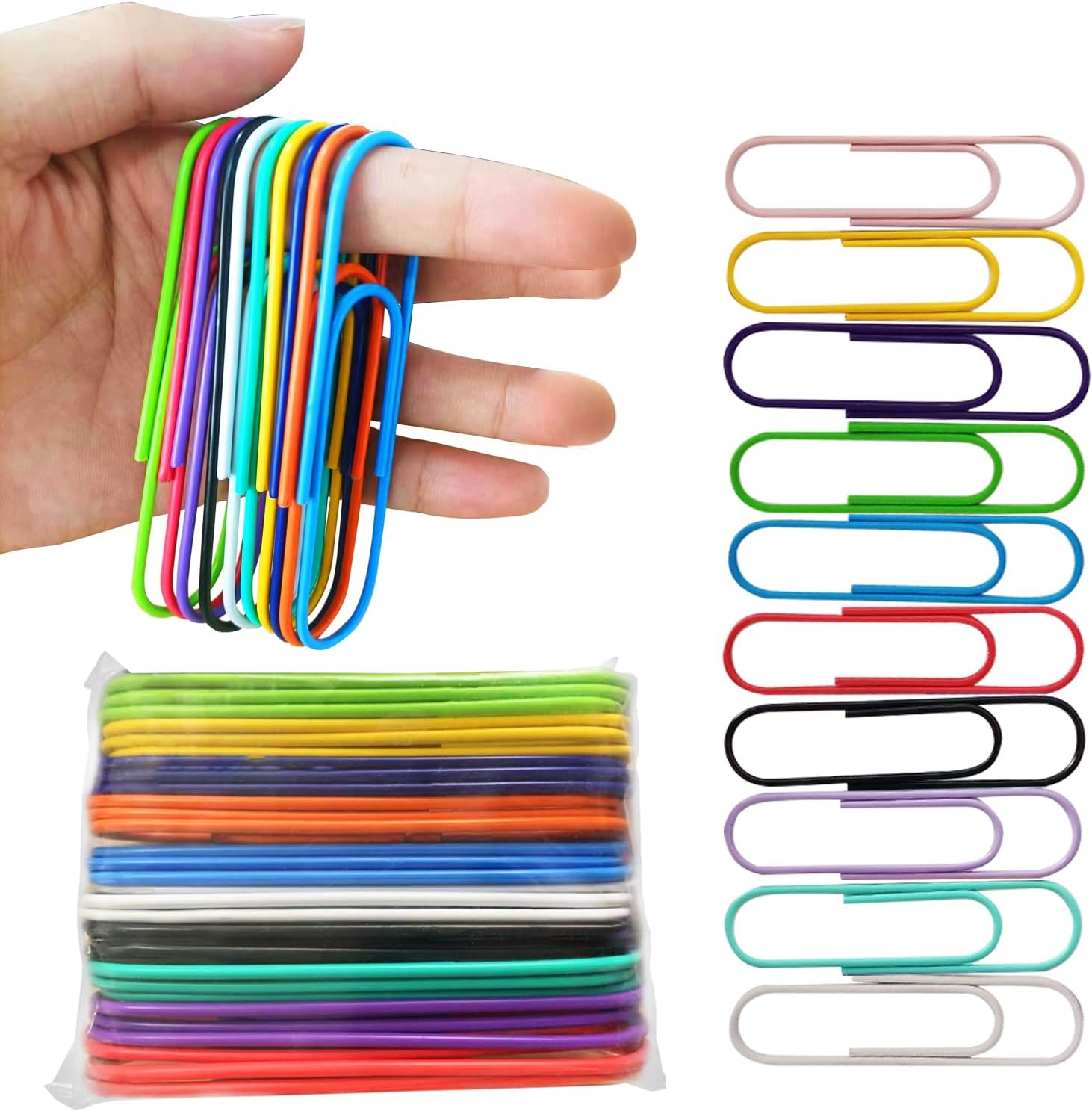 Amazon.com : BronaGrand 4 Inch Extra Large Paper Clips Vinyl Coated, 25 ...