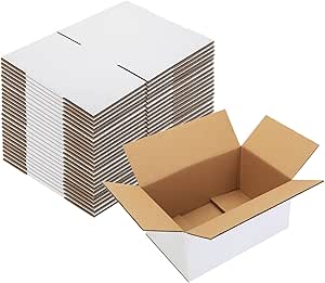 Amazon.com: Keibond 9x6x4 Inches White Shipping Boxes Set of 25 ...