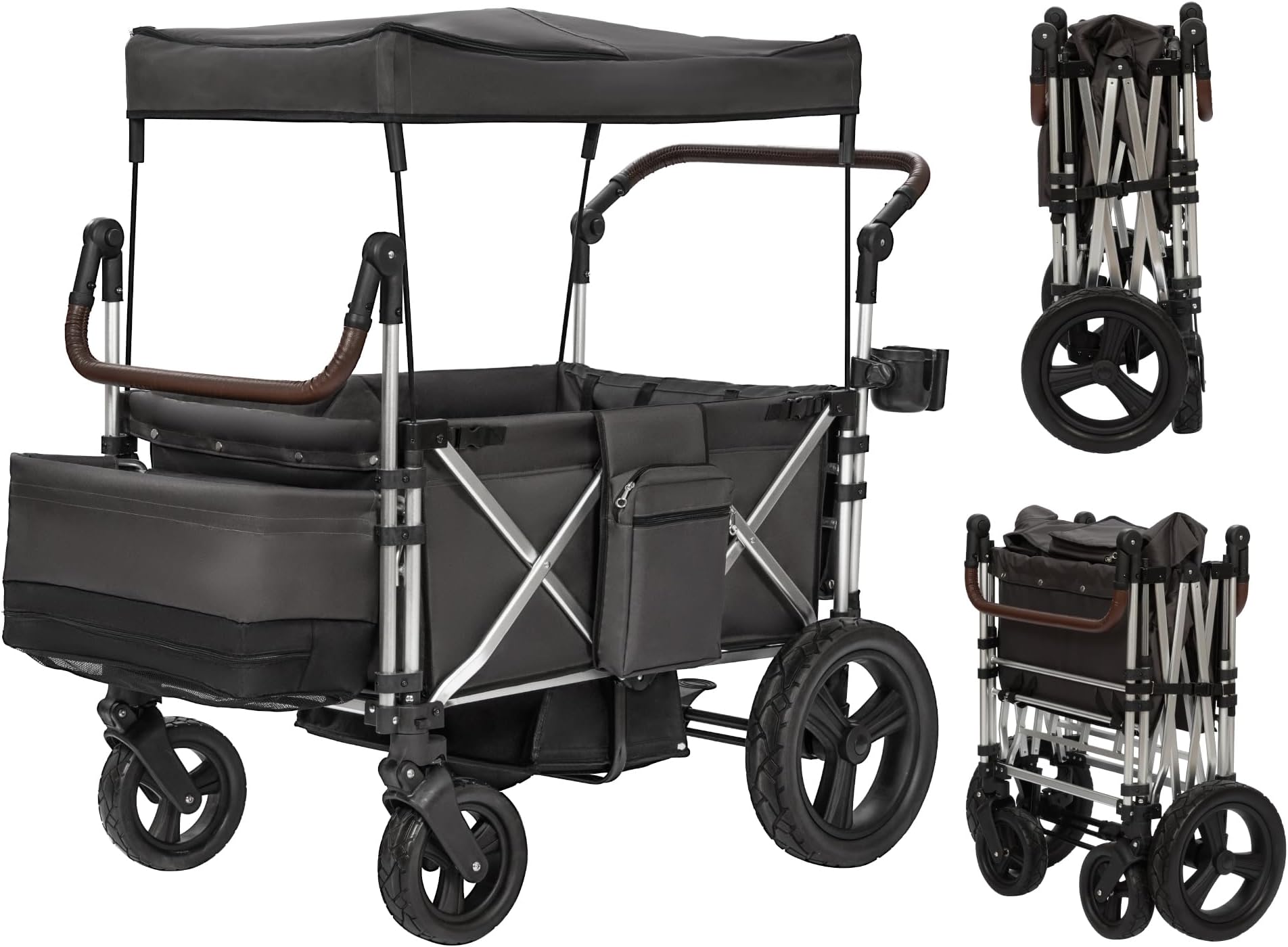 Amazon.com : Real Relax Wagon Stroller for 4 Kids: Folding 4 Seater ...