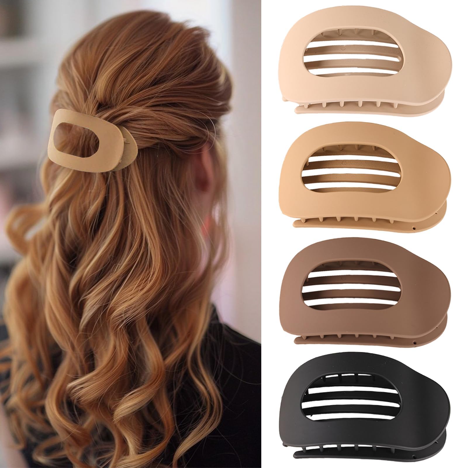 Amazon.com : TELETIES - Small Flat Round Clip - Strong Grip, Bendable ...