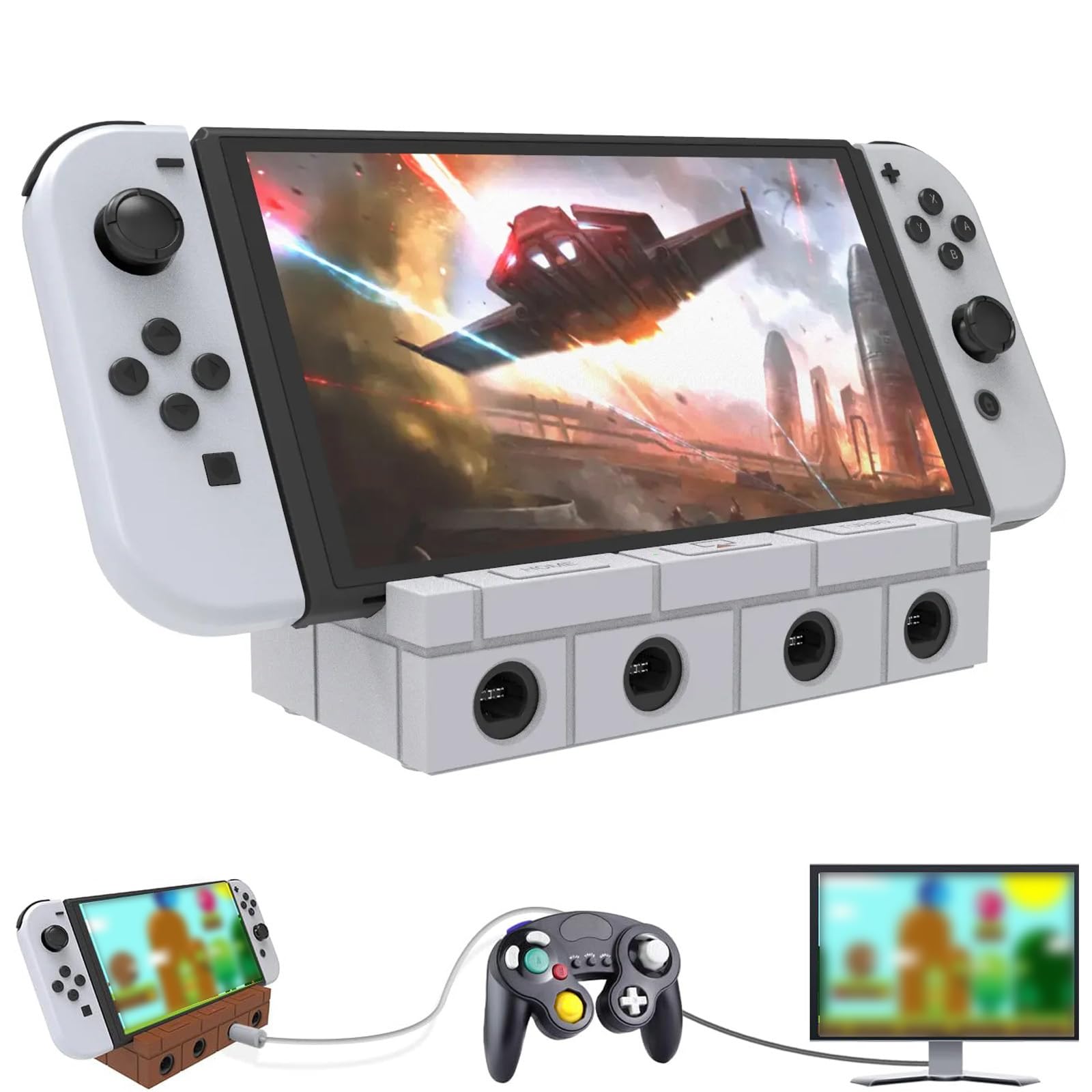 AARONMEI Dock para Nintendo Switch/OLED, TV Dock con Adaptador para ...