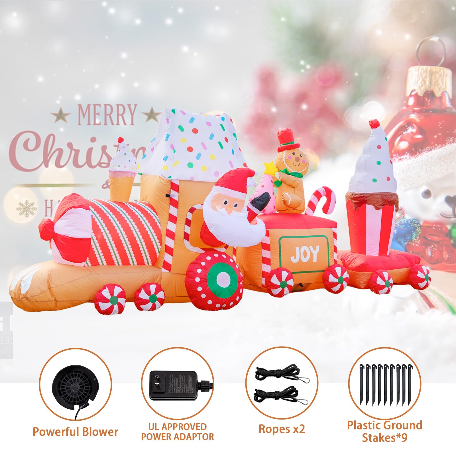 Nervure 11Ft Christmas Train Inflatable - Christmas Inflatables ...