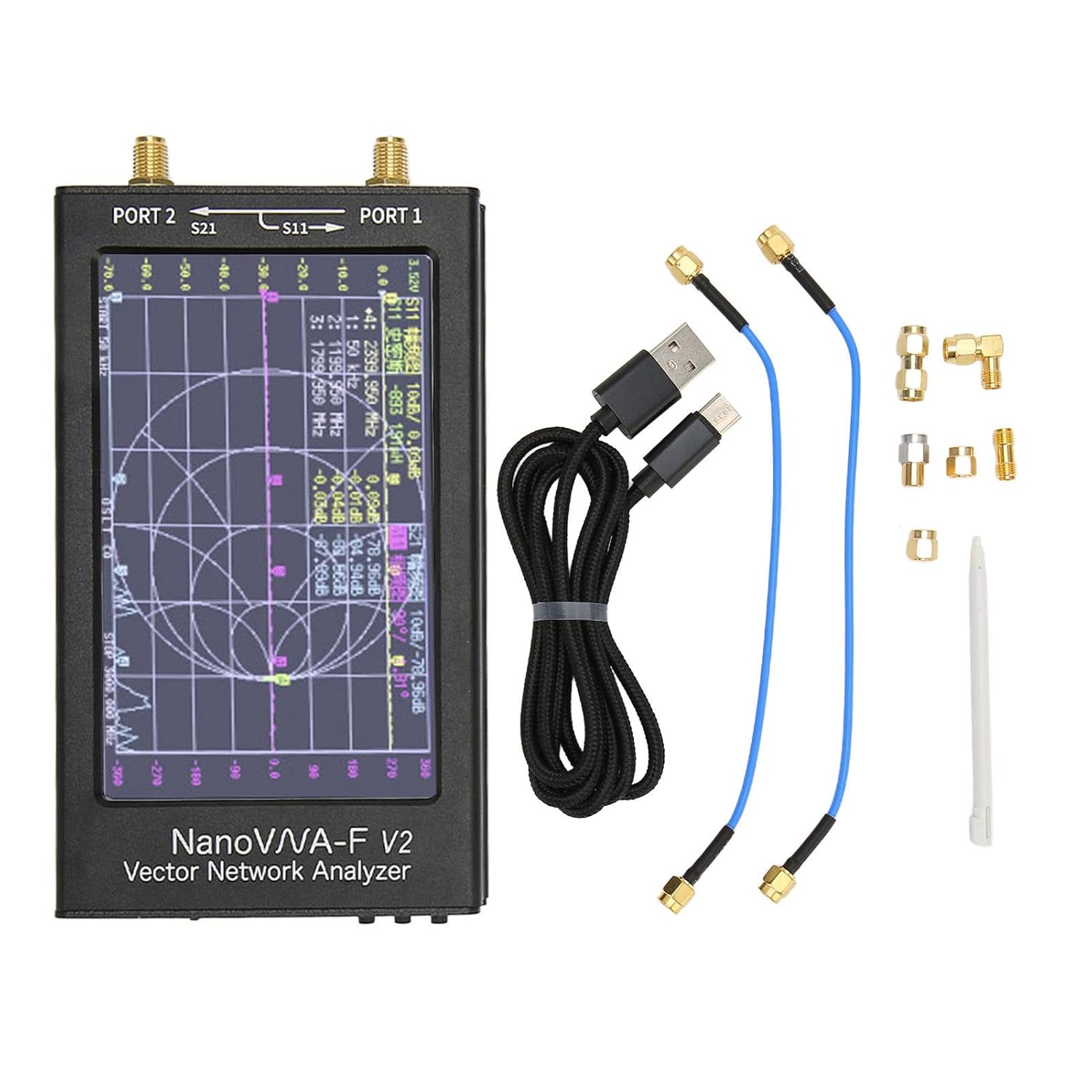 Vector Network Analyzer VNA F V2 with 4.3 Inch IPS LCD Display,Touch ...