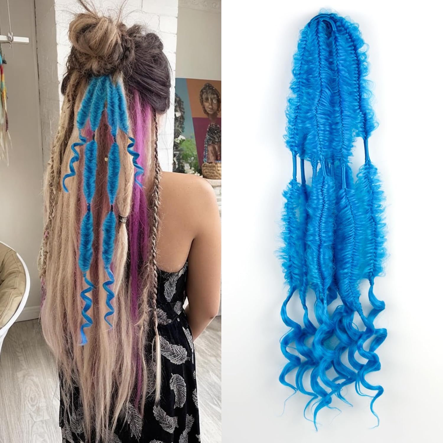 Amazon.com : Boho Dreadlocks extension Synthetic Double Ends Dreadlocks ...