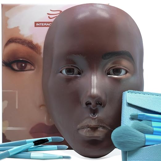 Amazon.com : 3D makeup Practice Face Board, Silicone Makeup Mannequin ...