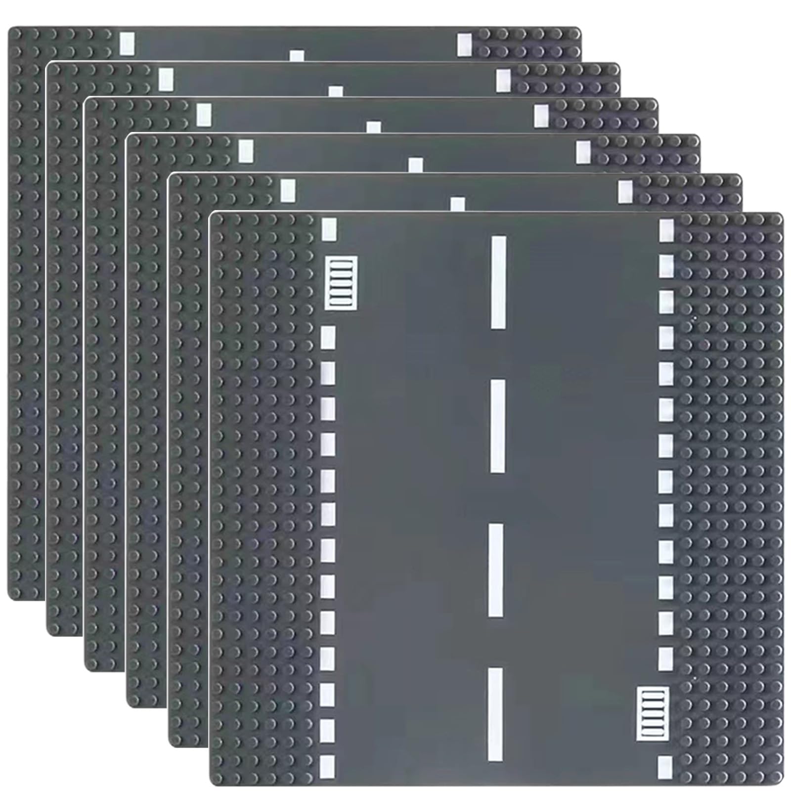 Classic Road Baseplates for Lego City Street, 10" x 10" Building Brick ...