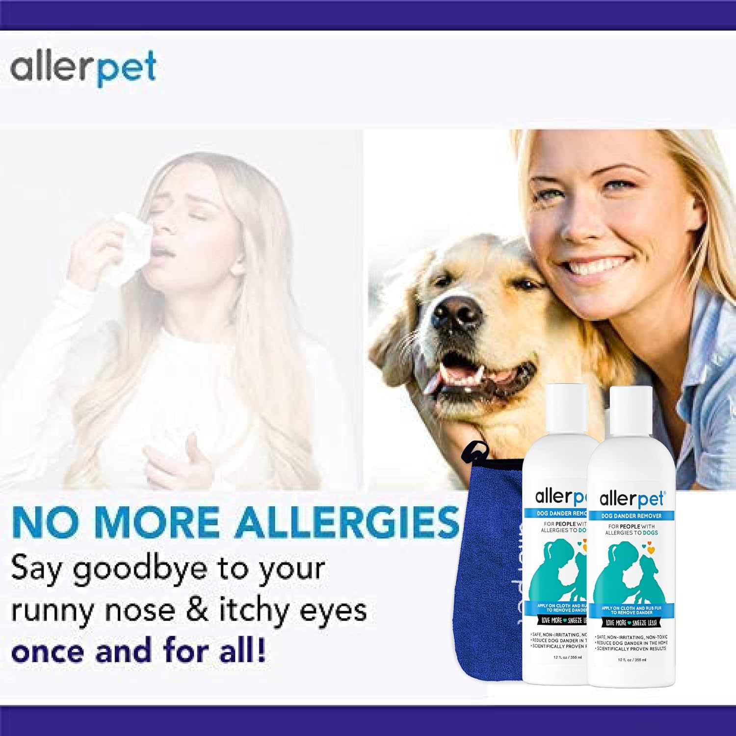 Allerpet Alivio de la alergia del perro el mejor removedor de caspa de ...