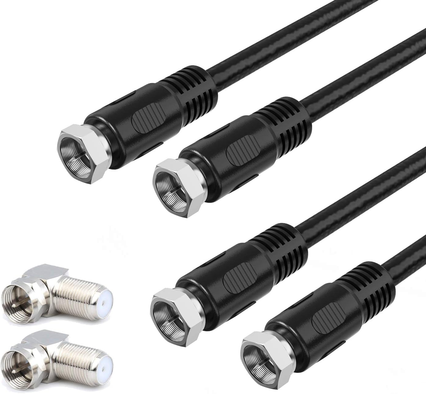 Amazon.com: GTOTd Coaxial Cable Short (1.5 Feet) with RG6 Coax Cable ...