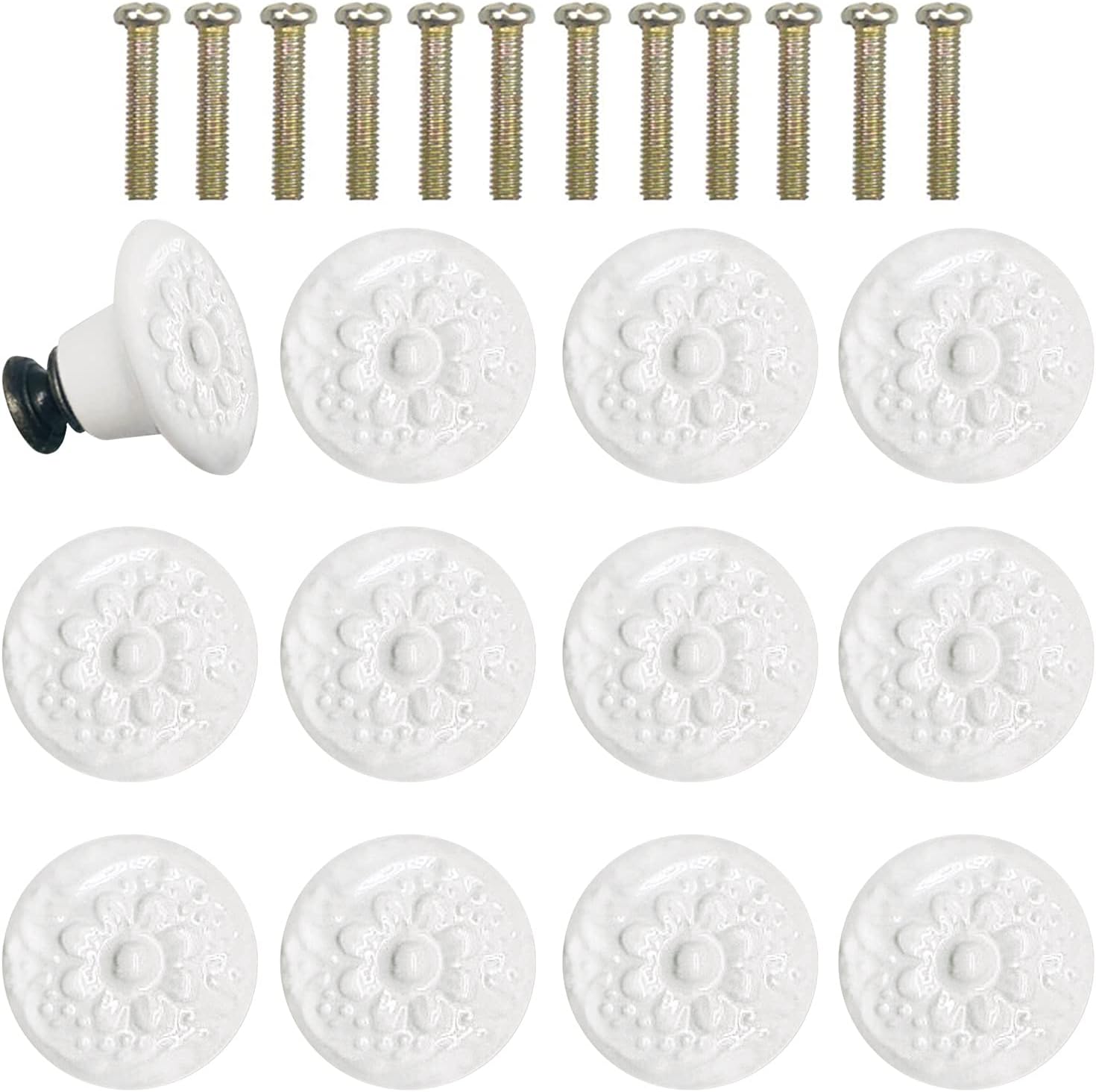 Jinlaili 10PCS Vintage Pomelli per Porta, 35MM Retro Pomolo per Mobile ...