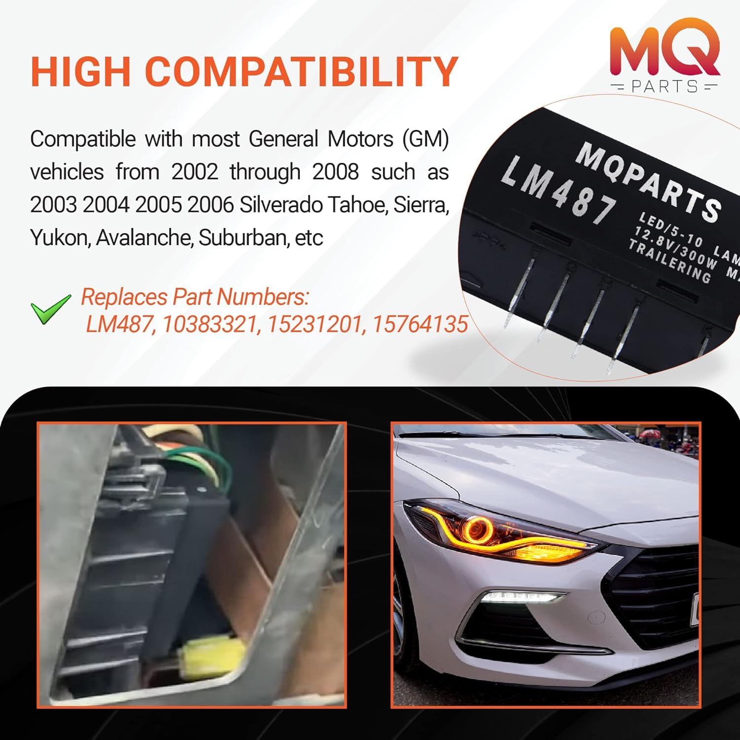 Snapklik.com : MQparts LM487 Hazard Warning LED Flasher Relay Fixes Car ...