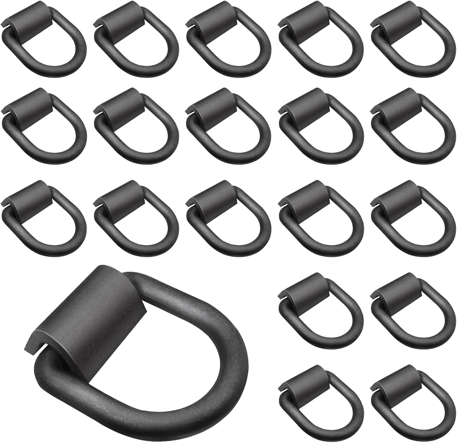 Amazon.com: 12 Pack Weld-On Forged D Rings Heavy Duty,1/2'' D Ring Tie ...