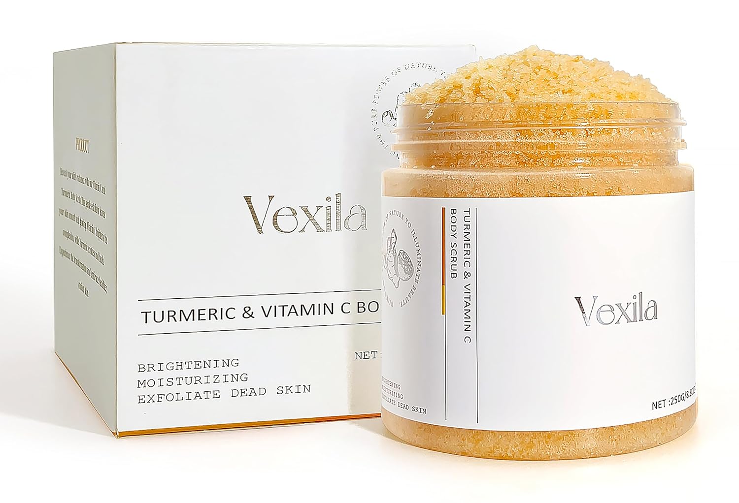Amazon.com : Vexila Turmeric & Vitamin c Body Scrub - All Natural ...