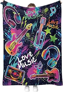 Amazon.com: Hohoto Music Blanket Musical Instrument Musical Symbols ...