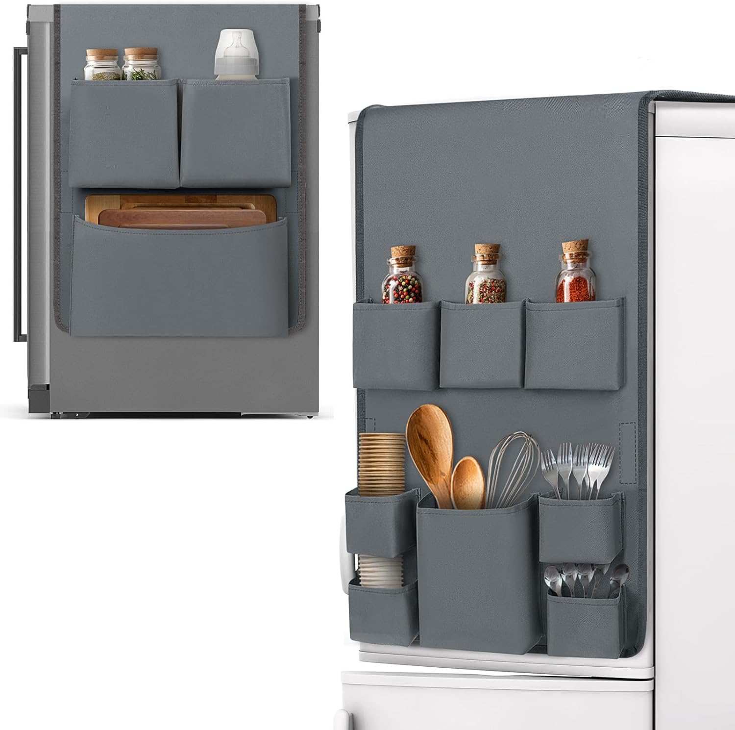 Amazon.com: Phyxin Mini Fridge Organizer, 11-Pocket Mini Fridge Stand ...