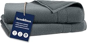 Amazon.com: Brooklinen Super-Plush Turkish Cotton Hand Towels Set of 2 ...