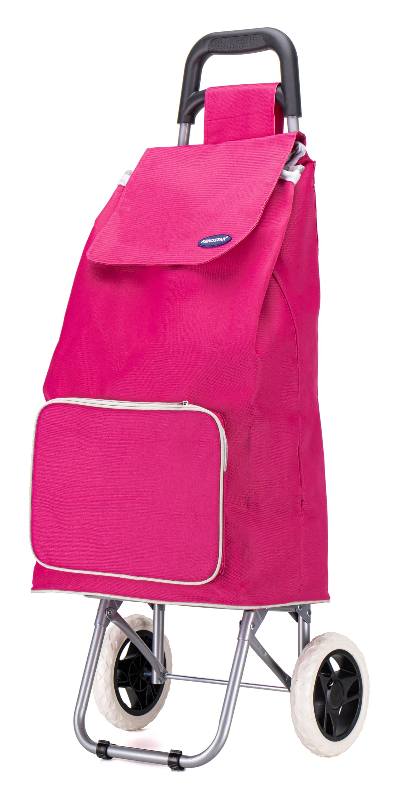 Lightweight Aluminium Shopping Trolley on Wheels - 59L Capacity ...