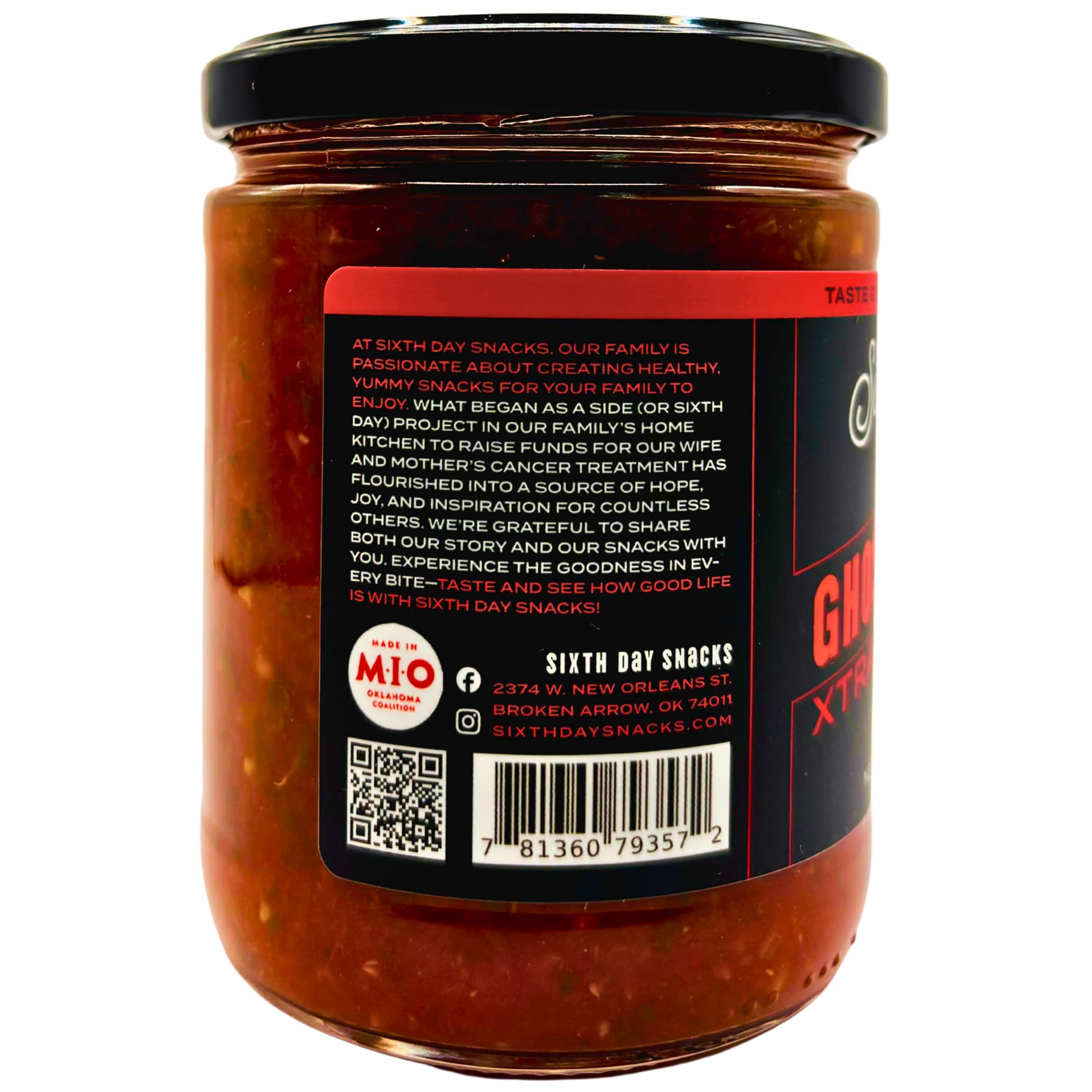 Snapklik.com : Sixth Day Snacks Ghost Pepper Xtra Hot Salsa